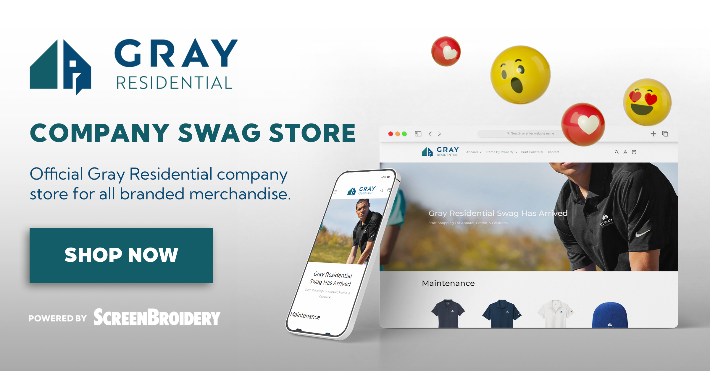 Gray Residential Swag Store